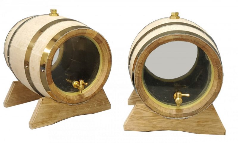 5 LITRE OAK BARREL with GLASS ENDS – Barry's Barrels